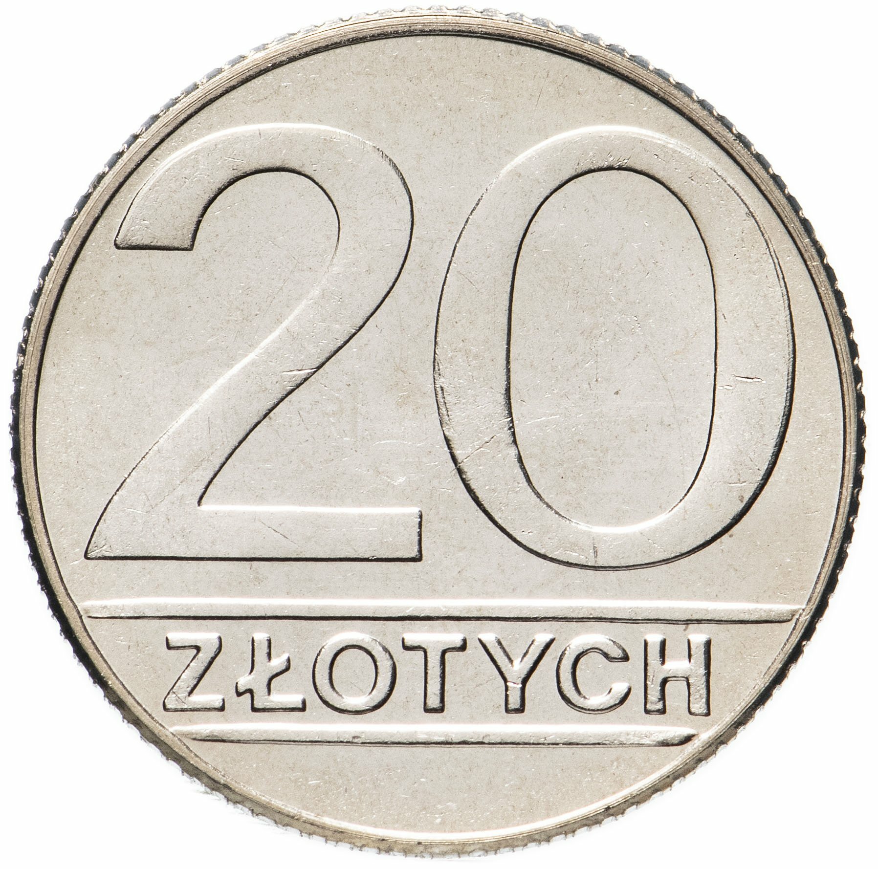 Польша 20 злотых zlotych 1990, Мельхиор медь-никель, в сохранности UNC