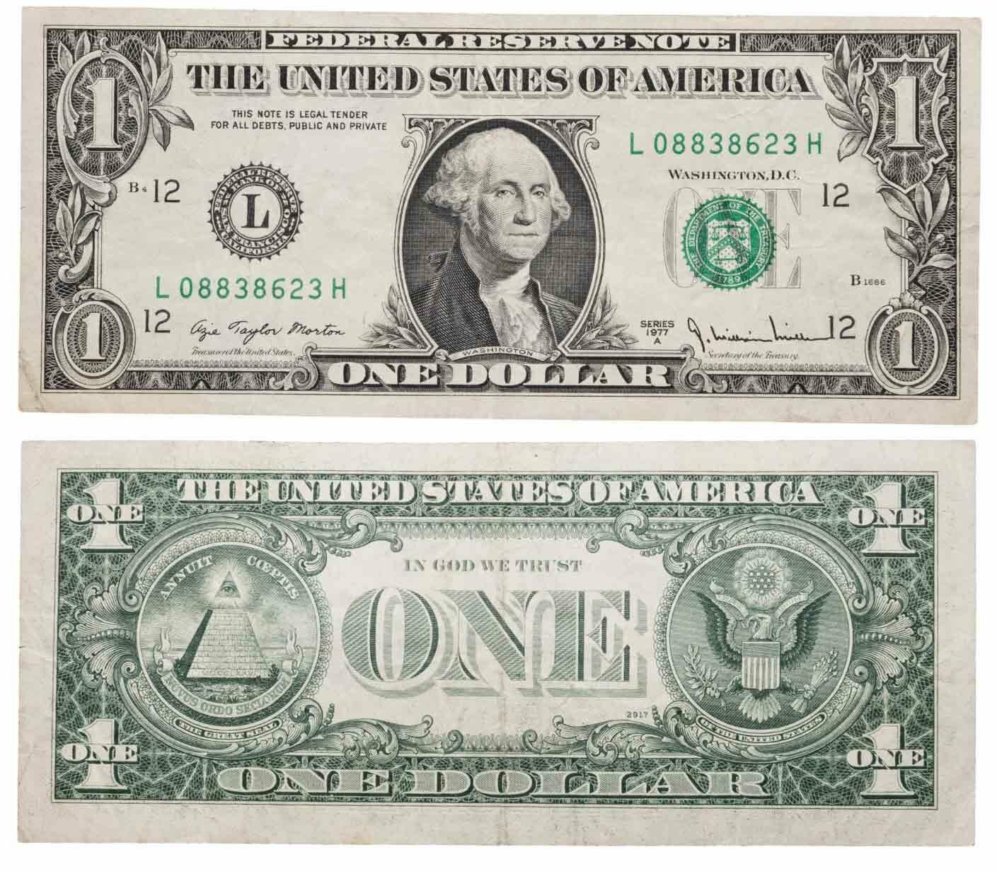 США 1 доллар 1977А год Pick 462b L-Сан Франциско