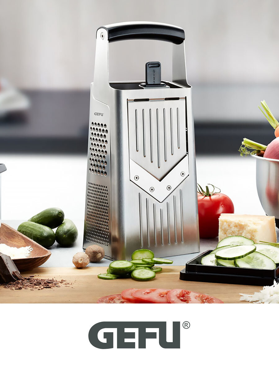 Терка четырехсторонняя GEFU V-Cut, 7 в 1 V-CUT, 28 х 12 см, нержавеющая сталь