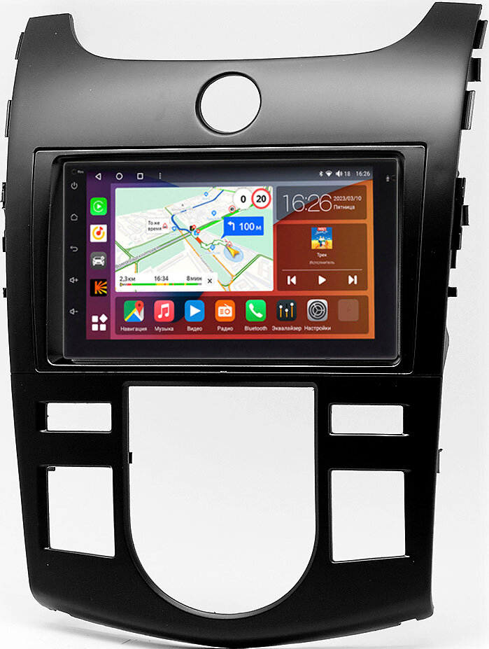 Штатная магнитола Kia Cerato 2 седан, Forte 2008-2013 (с климат-контролем) Canbox H-Line 4474-RP-KICAG-326 Android 10 (4G-SIM, 8/256, DSP, QLed)