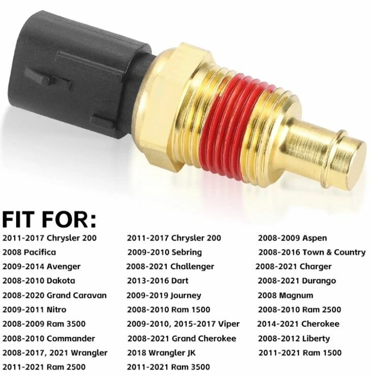 Датчик температуры охлаждающей жидкости двигателя для Chrysler Dodge Jeep Mitsubishi-OEM: 68045803AA 05149077AB 5149077AB