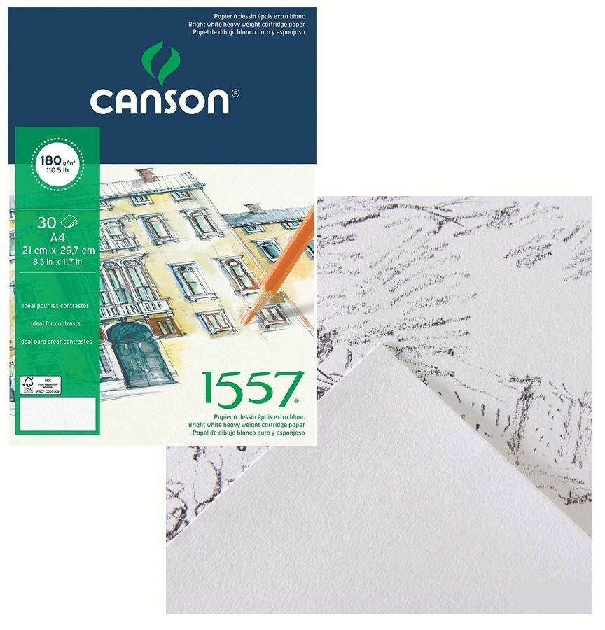 Блок для рисования Canson 1557 Dessin, А3, 10листов 160 г/м2