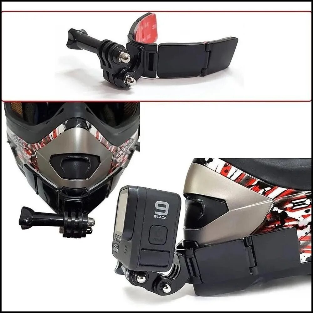 Гибкое крепление на подбородок шлема для экшн камер GoPro