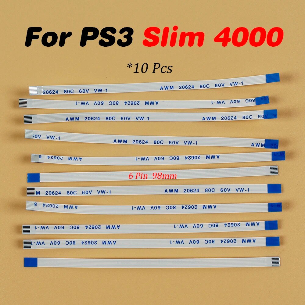2/5/10 шт. для PS3 Slim зарядная плата кабель переключателя питания 10-контактный 6-контактный гибкий ленточный кабель для ремонта контроллера PlayStation 3 Slim