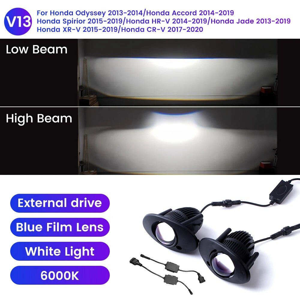 2 шт. 2,0-дюймовые линзы проектора, би светодиодные противотуманные фары, противотуманные фары для Toyota Kia Nissan Buick Chevrolet Mazda Mitsubishi Honda For Honda3