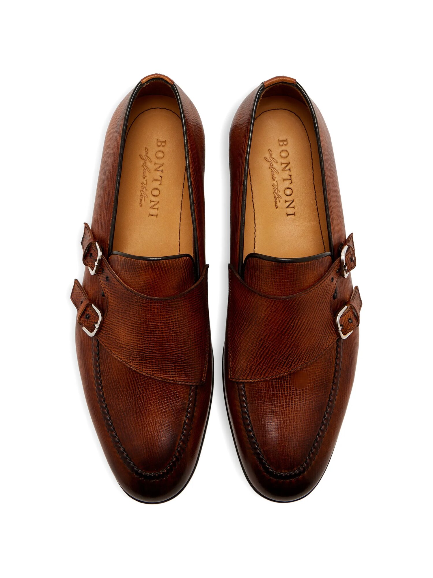 Туфли BONTONI Buckle-strap monk shoes, размер 43, brown — фото 1
