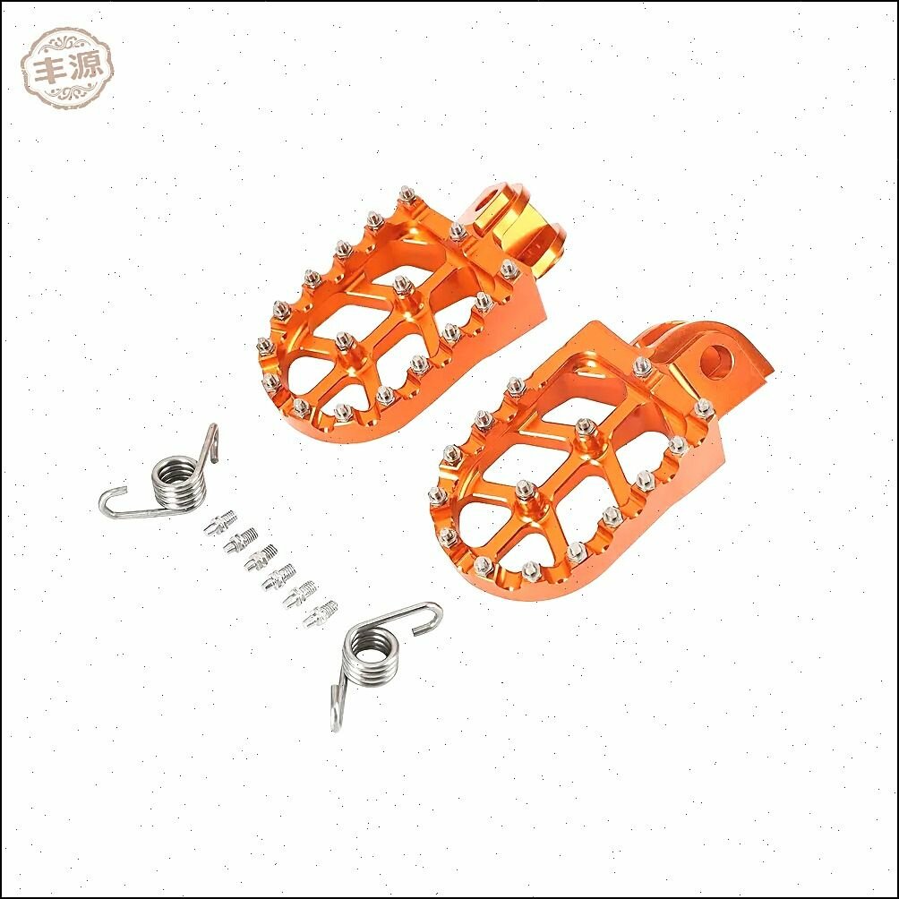 Педаль для мотоцикла KTM из силумина с противоскользящим покрытием оранжевого цвета