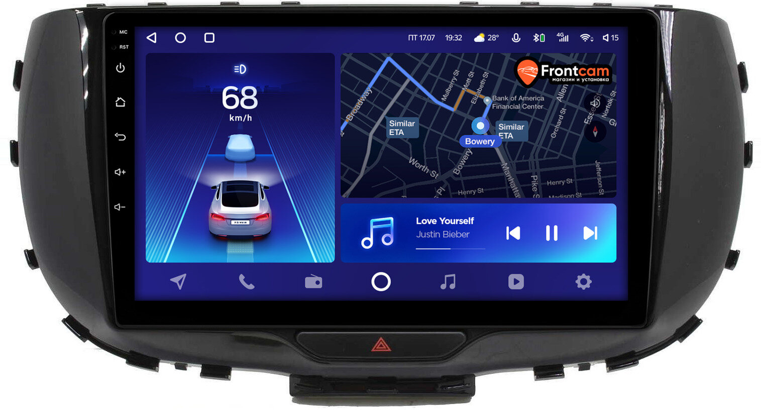 Штатная магнитола Teyes CC2 PLUS 4/32 9" RM-9310 Kia Soul 3 2019-2024 (глянцевая) Android 10 (4G-SIM, DSP, QLed)