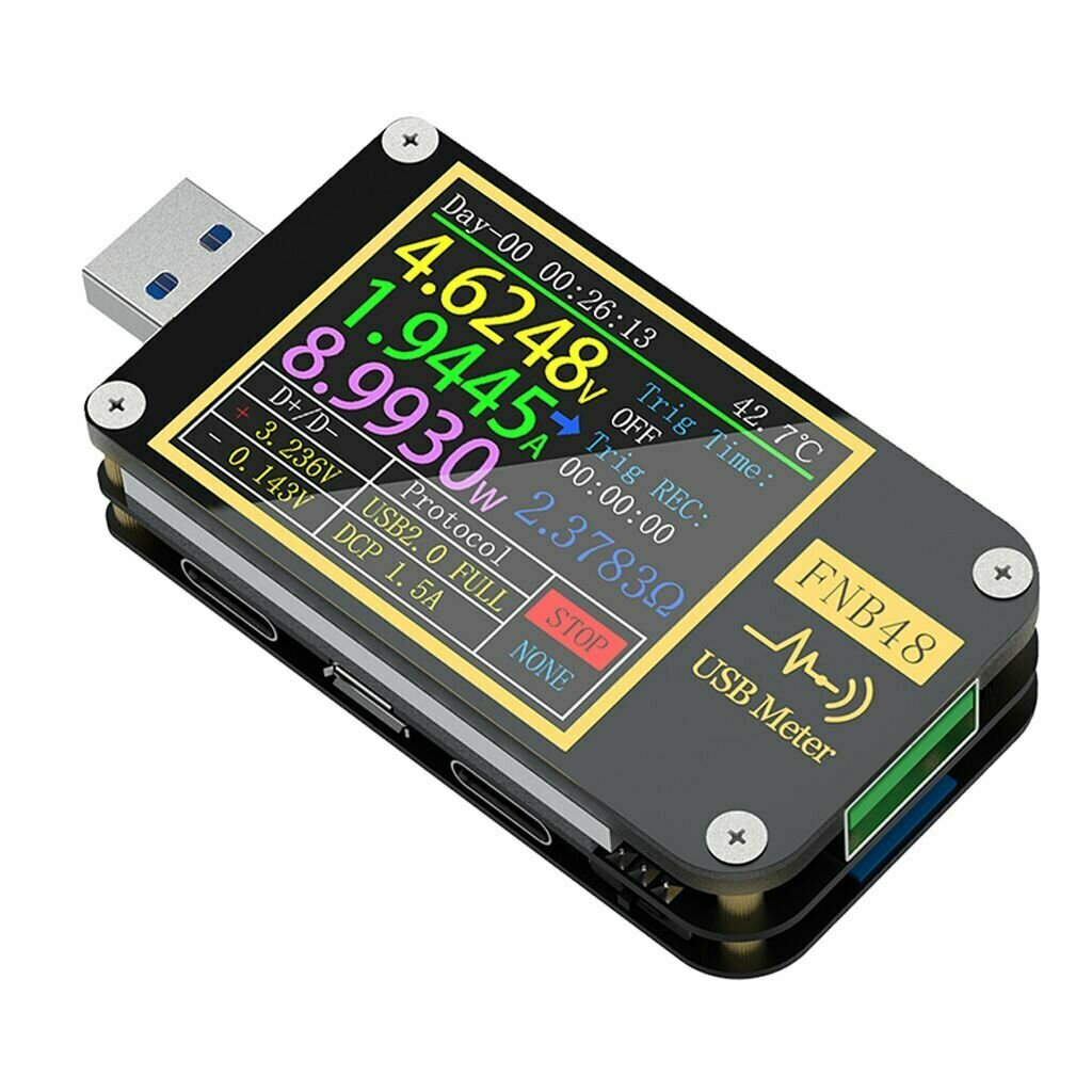 USB-амперметр напряжения многофункциональный тестер быстрой зарядки FNB48S