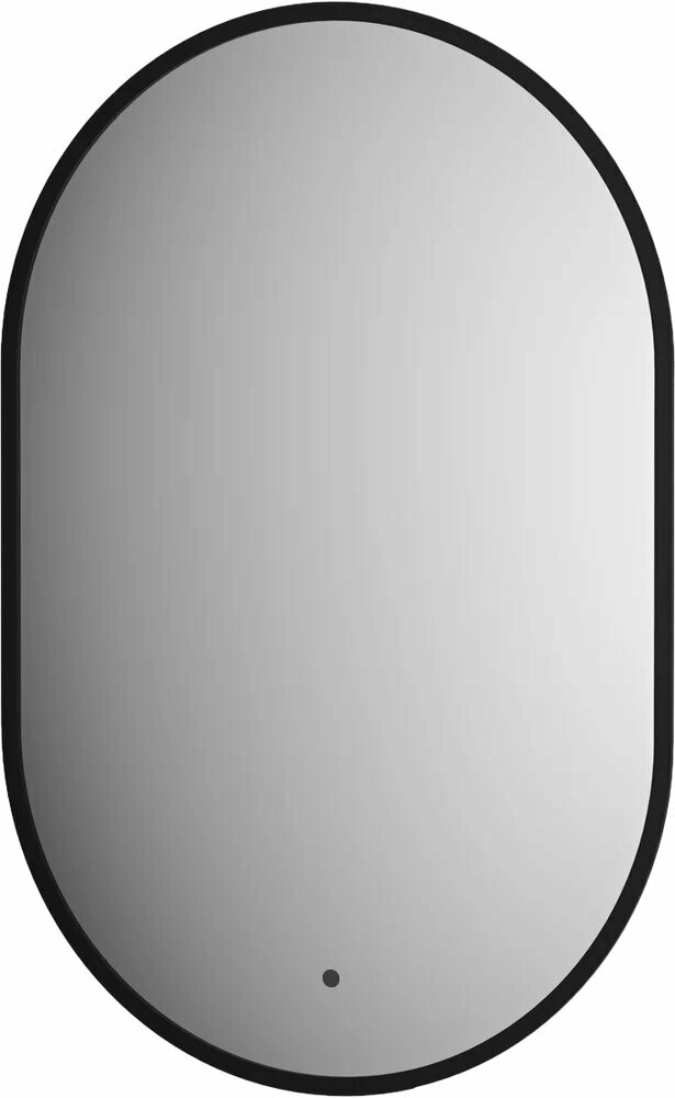 Зеркало Defesto Aura DF 2931R 40x60 со светодиодной подсветкой, 40 см, черное, пластиковое, зеркало настенное в ванную, в современном стиле