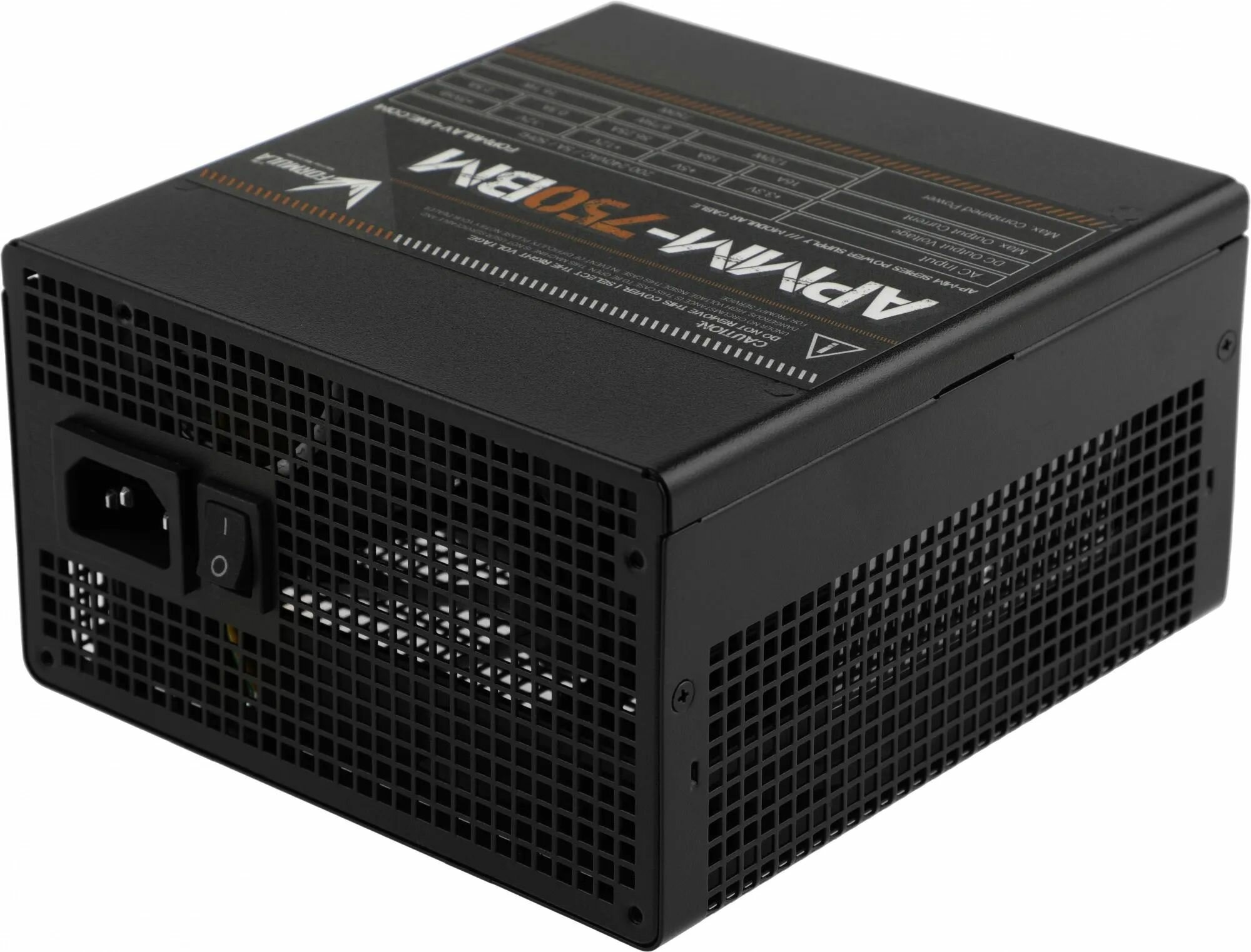 Блок питания для ПК Formula APMM-750BM, ATX, 750 Вт, 20+4 pin, 2х(6+2) + 16 pin, SATA 6, 1х140мм, 80 PLUS BRONZE, RTL (APMM-750BM)
