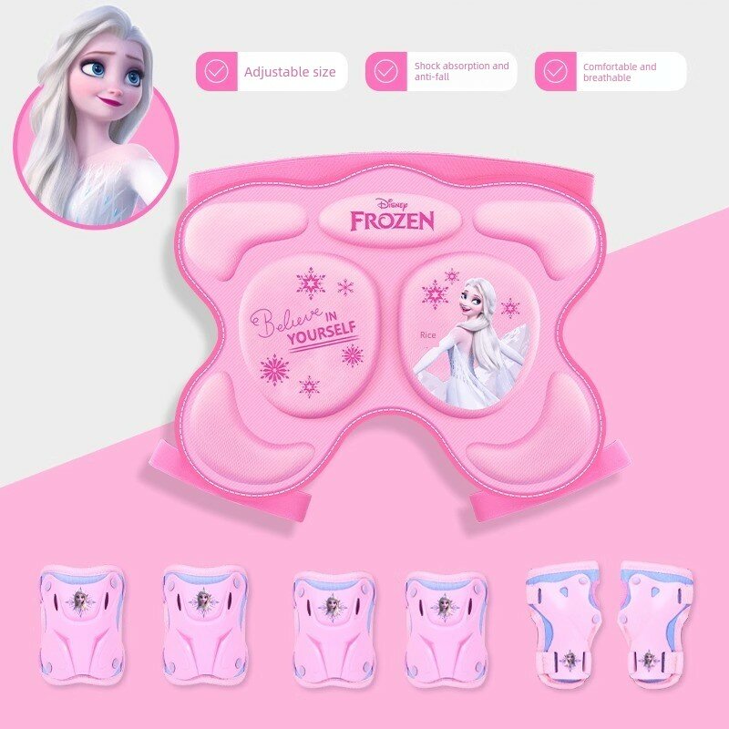 Комплект Pink Snow: подушка для ягодиц и защитные элементы для роликовых лыж, безопасное катание на велосипеде,