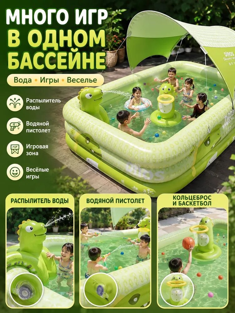 Надувные горки, надувные бассейны, синие