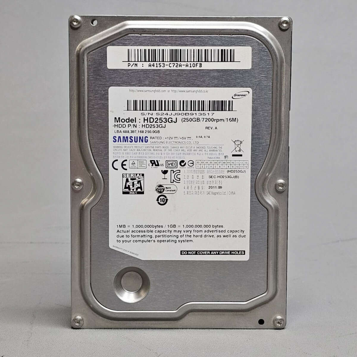 Жесткий диск Samsung HD253GJ 250Gb 7200 SATAII 3.5" HDD