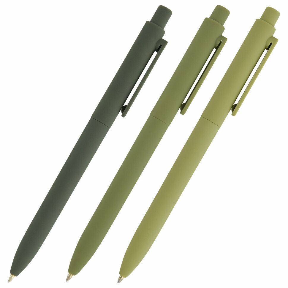 Ручка шариковая автоматическая BRUNO VISCONTI "SoftClick Verde", синяя, корпус ассорти, 0,5 мм, 20-0403, 24 штук, 144546