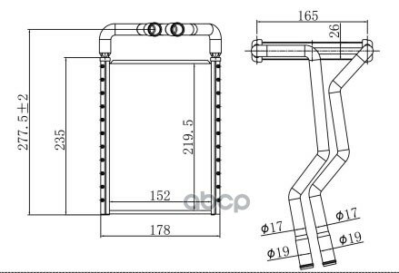 Радиатор печки HYUNDAI Santa FE 06- M-TEX арт. MTR53425