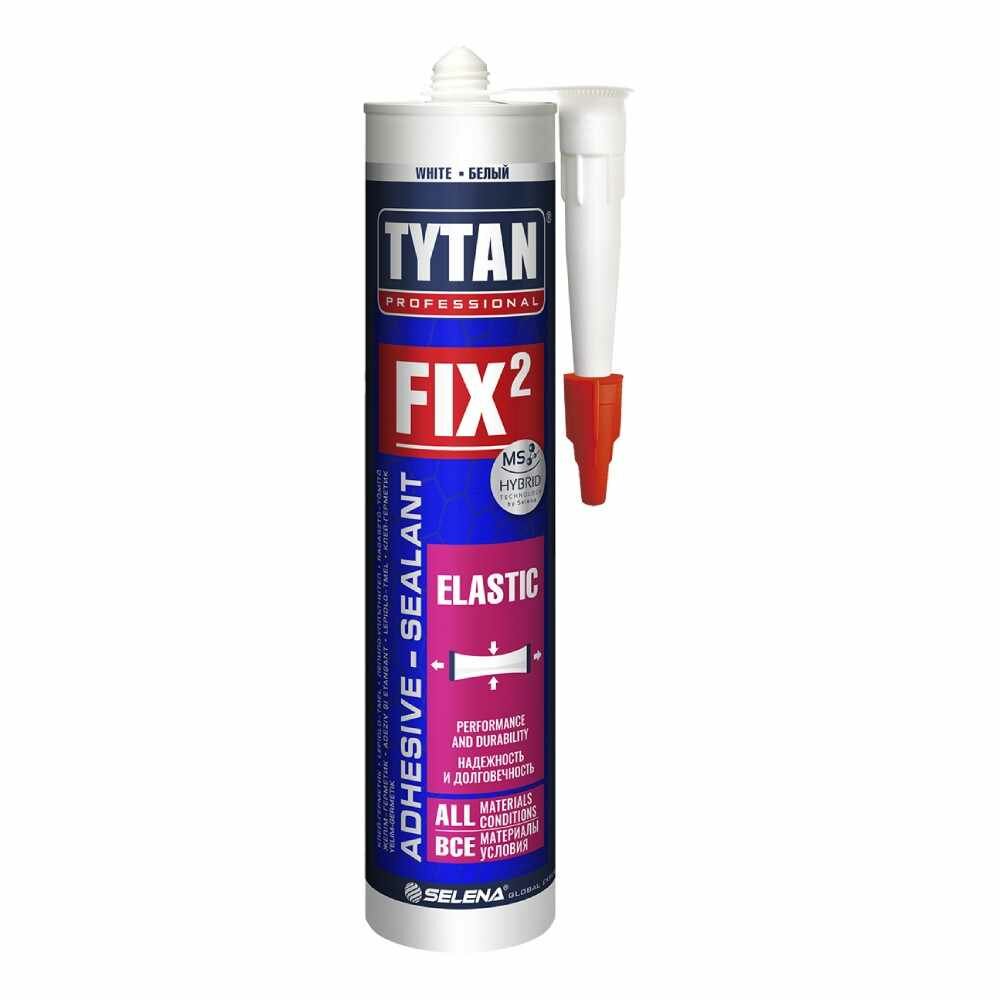 Клей монтажный гибридный TYTAN Professional Fix2 Elastic белый 290 мл