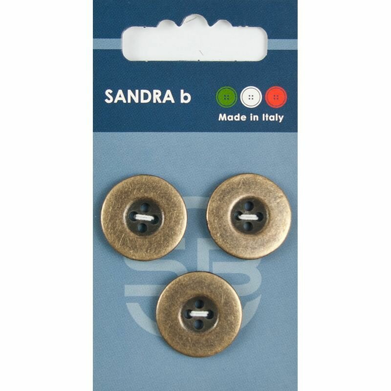 Пуговицы Sandra b Цвет Медный, 4 отверстия, 3 шт