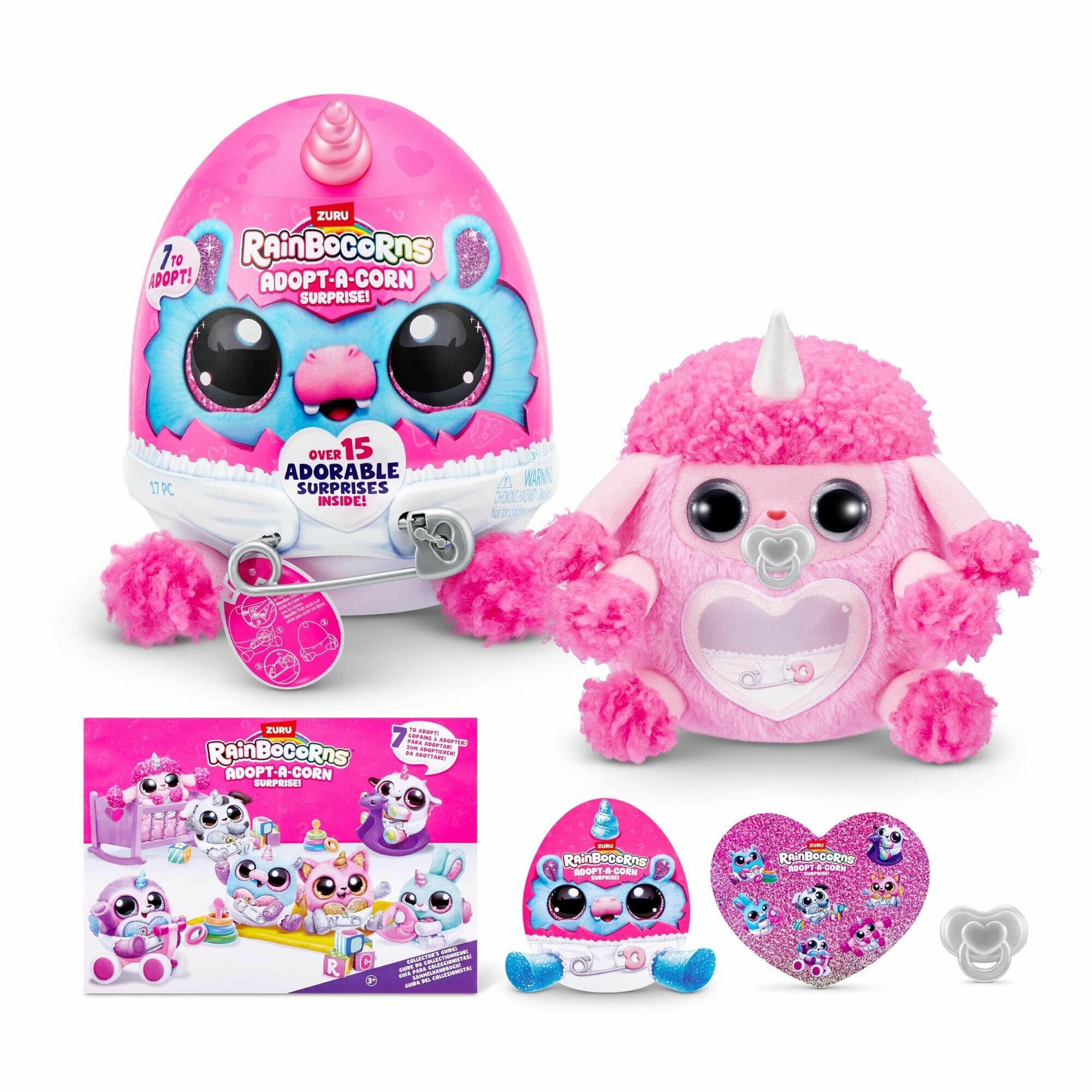 Zuru Rainbocorns Adopt-A-Corn Suprise Egg / Яйцо-сюрприз "Прими кукурузу", более 15 очаровательных сюрпризов, Коллекционные плюшевые зверюшки, яйца-сюрпризы для девочек и детей