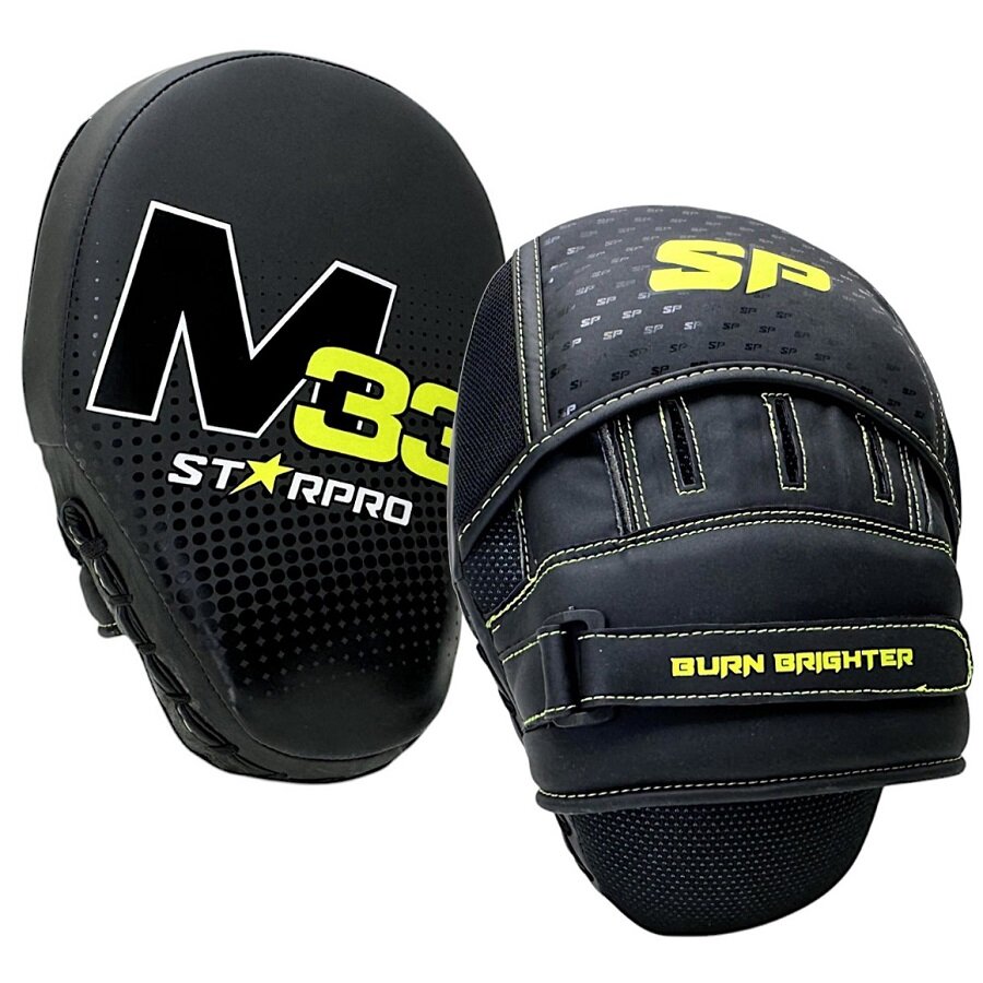 Боксерские лапы Star Pro черно-желтые
