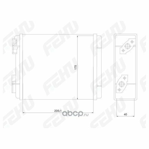 Радиатор отопителя (сборный) для VAZ 2101-2107 MT Fehu FRH1059M