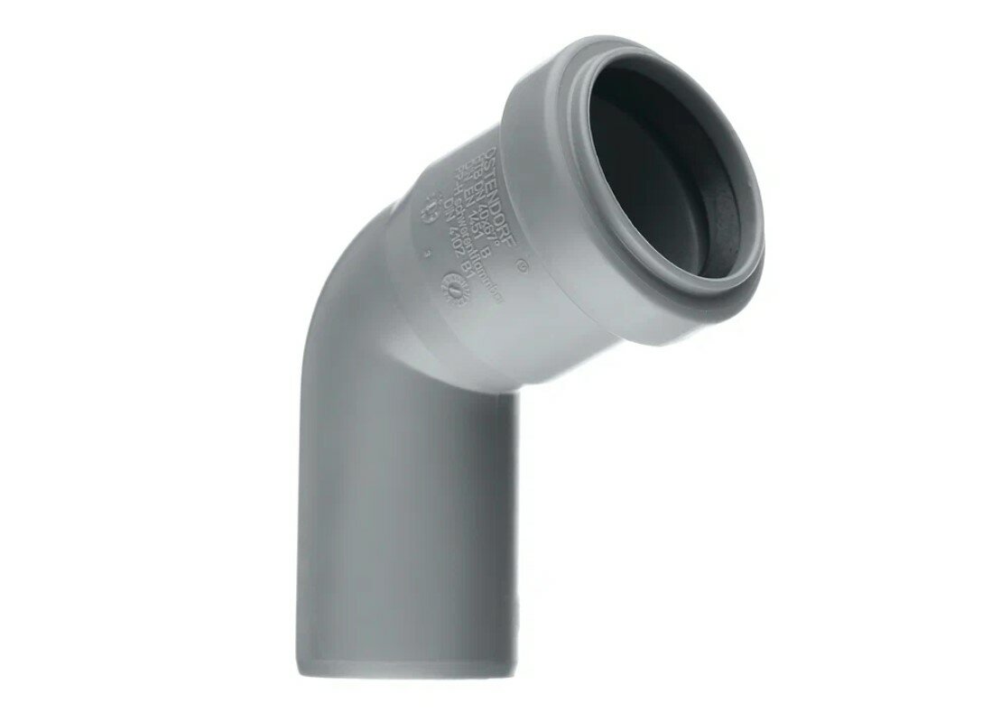 Отвод Ostendorf НТВ d40 мм 67° пластиковый для внутренней канализации (111130)
