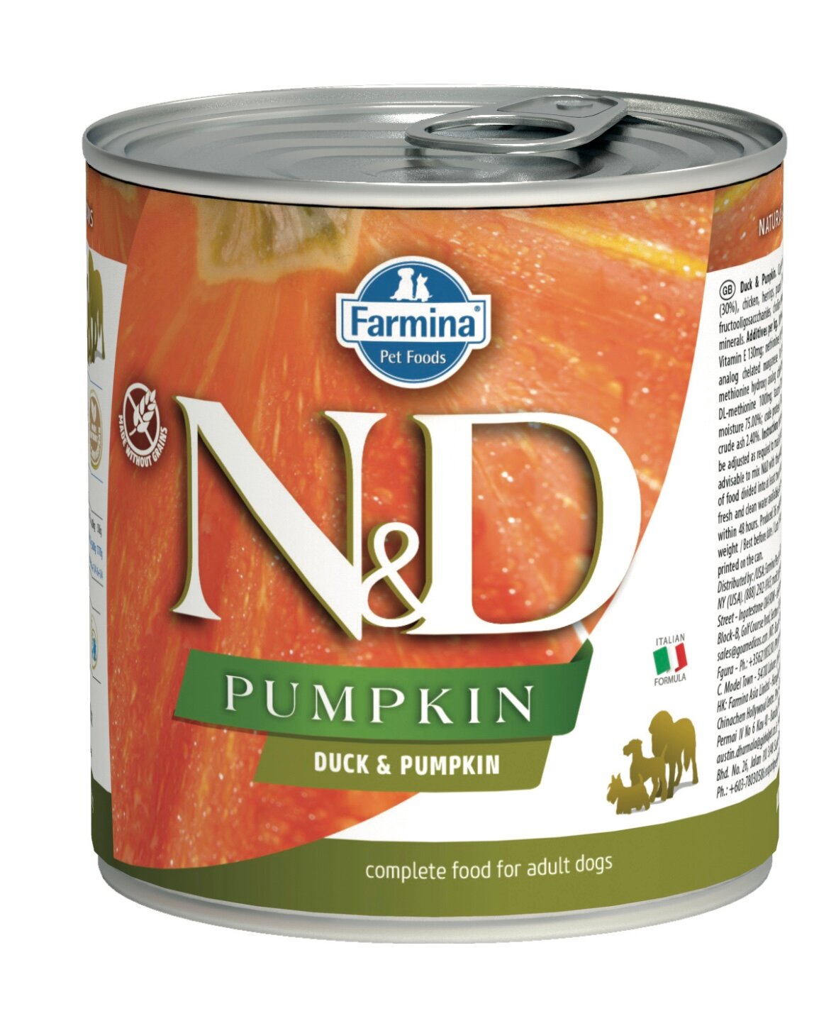 Консервы Farmina ND Dog Pumpkin Duck для собак с уткой и тыквой, 285г (3шт)