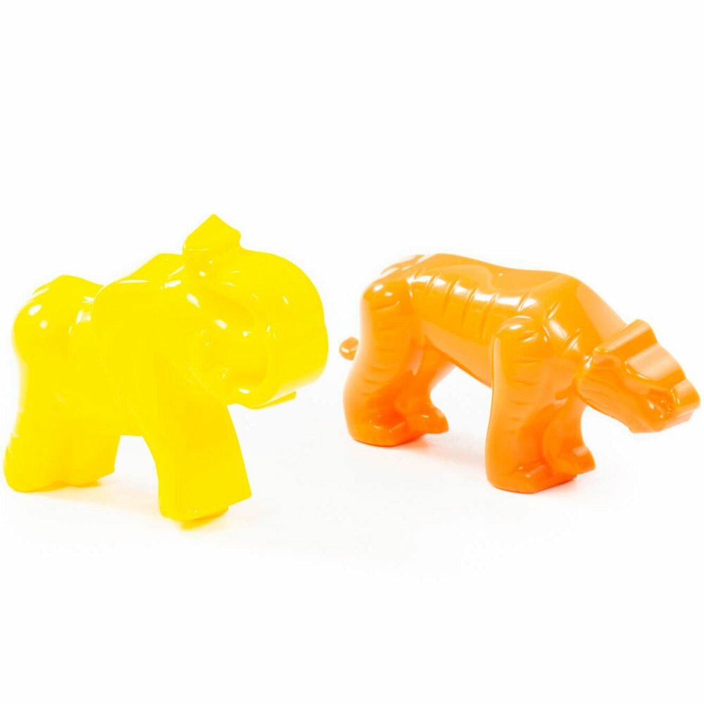 Формочки "Тигр + мамонт" для песка, детский песочный набор для игры на улице и пляже, 2 шт.