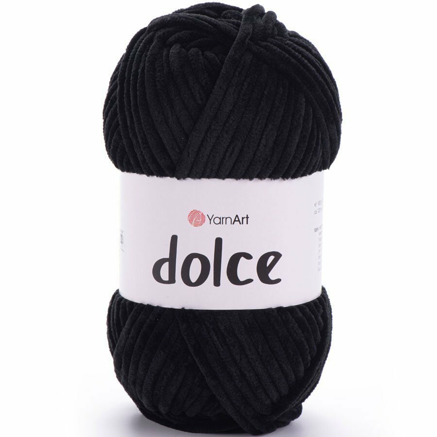 Пряжа Yarnart DOLCE 742 черный (5 мотков)
