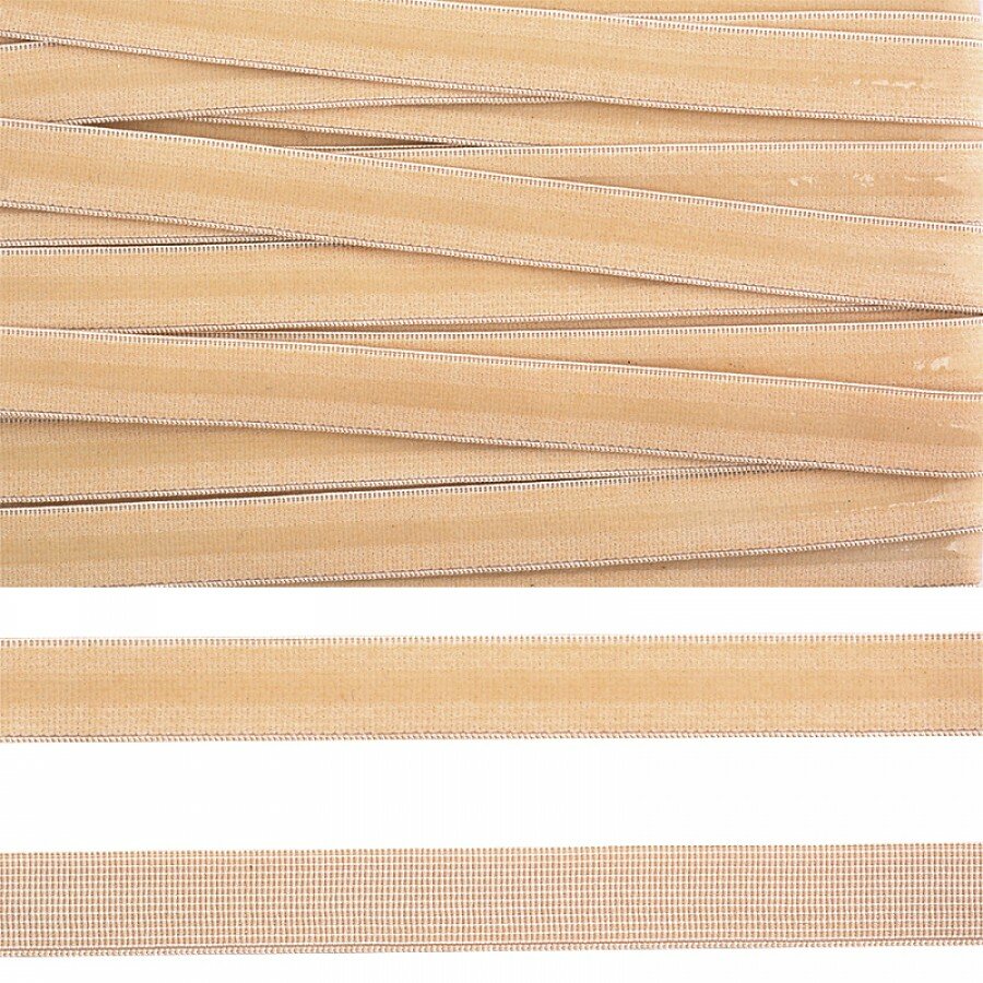 Резинка TBY бельевая с силиконом 10мм 61 бежевый S126 уп.50м