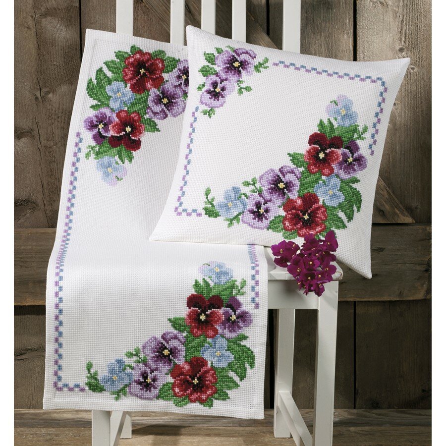 Набор для вышивания дорожки Мать-и-Мачеха 36 х 86 см PERMIN 68-7409