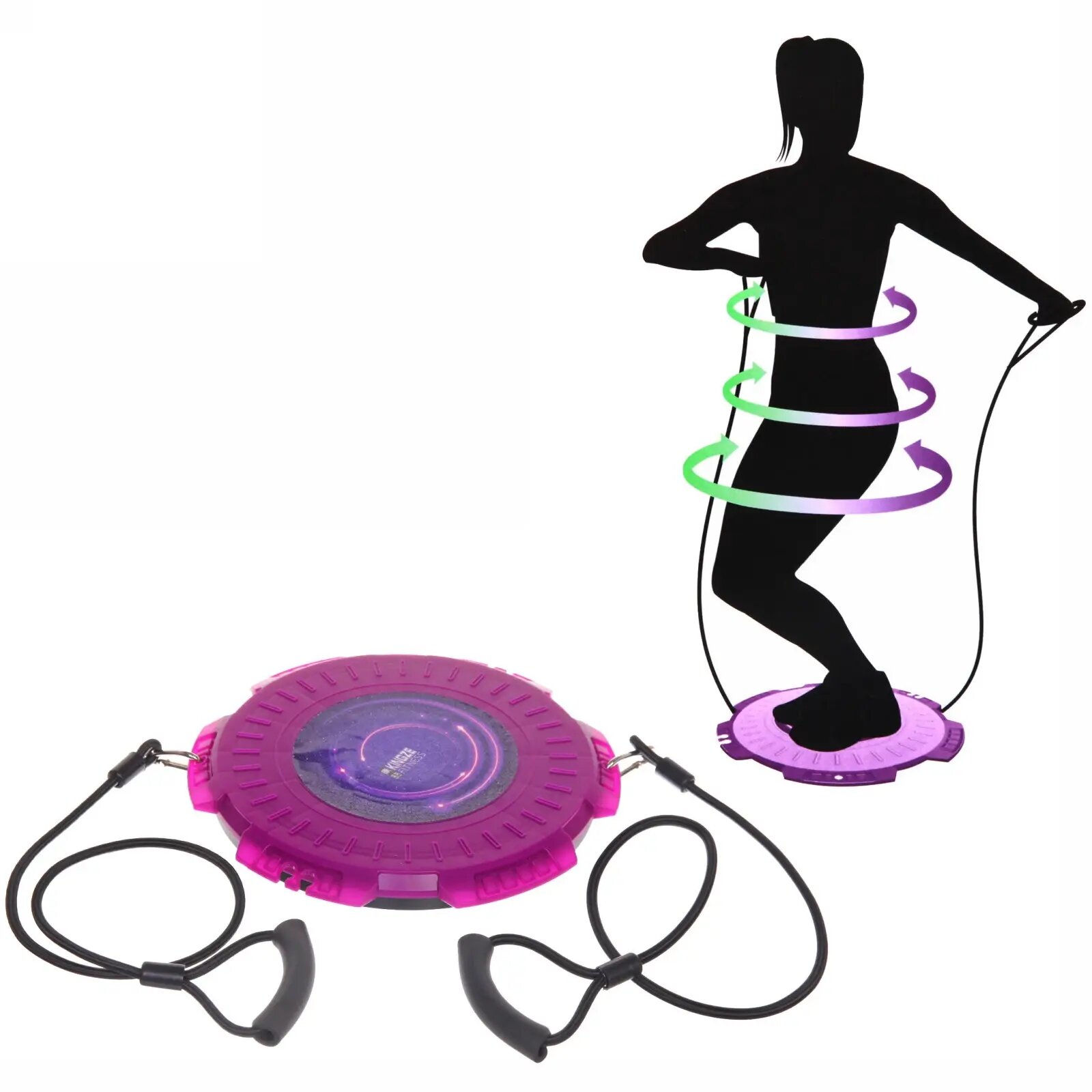 Диск вращающийся 'Gracefulness' d-30см, фиолетовый, с эспандерами нагрузка 13кг