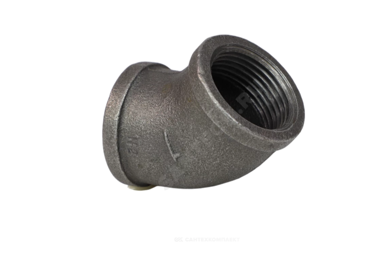 Угольник Fittex PLUS, чугун, диаметр резьбы 3/4", переходной, внутренний профиль