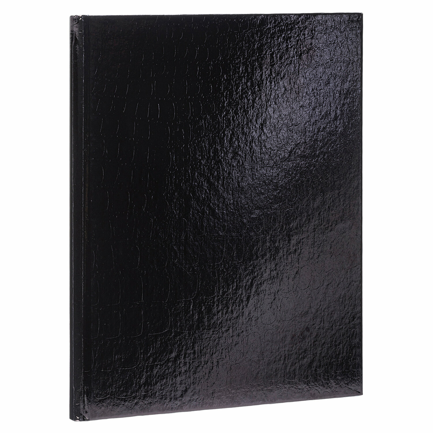 Блокнот А5 167х216 мм, 80 л, твёрдый, бумвинил "METALLIC", клетка, блок 5 цв, HATBER, черный, 084779, 80ББ5В1 (цена только за 1 шт.)