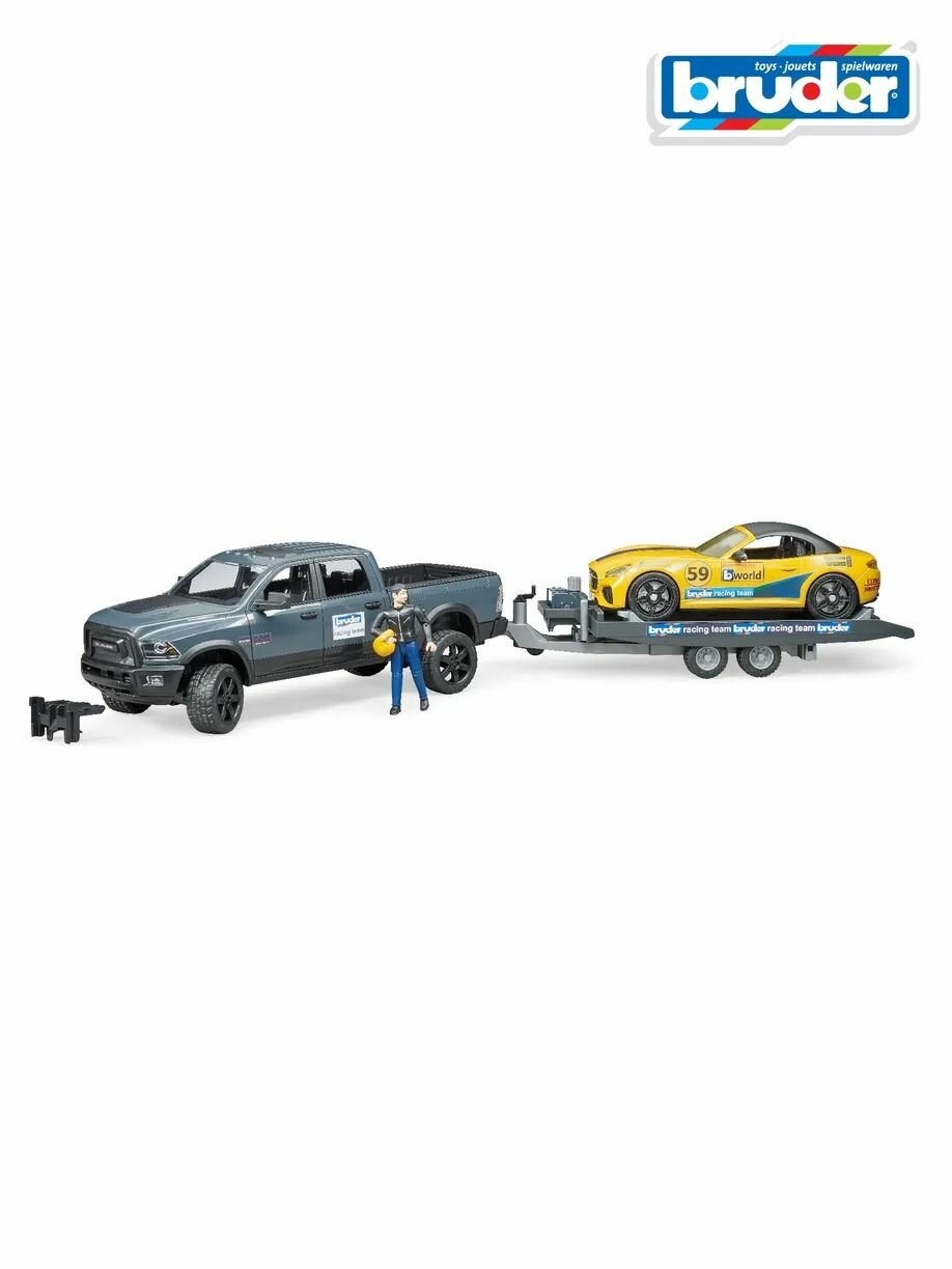 Игровой набор Bruder "Спецтехника", для детей от 3 лет, 2 автомобиля, фигурка водителя