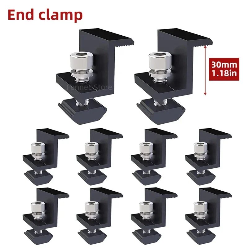 Аксессуары для крепления солнечных панелей 4/10/20 шт TypeA-10PCS-30MM