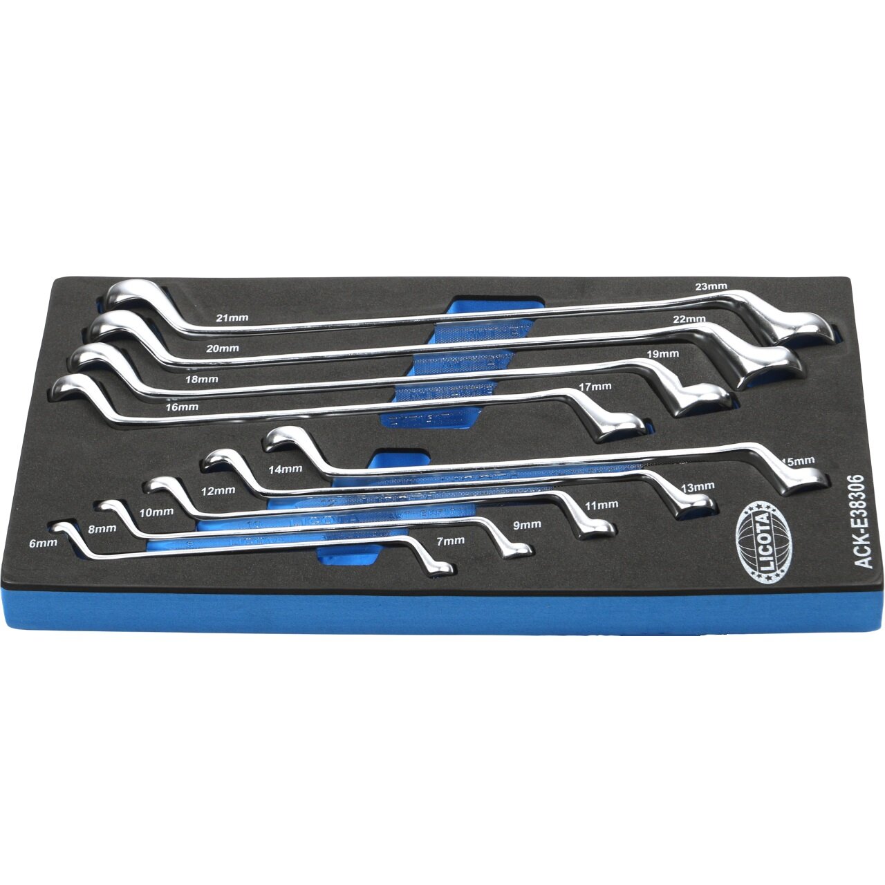 Licota ACK-E38306 Набор ключей накидных 6 - 23 мм 9 пр, в ложементе EVA