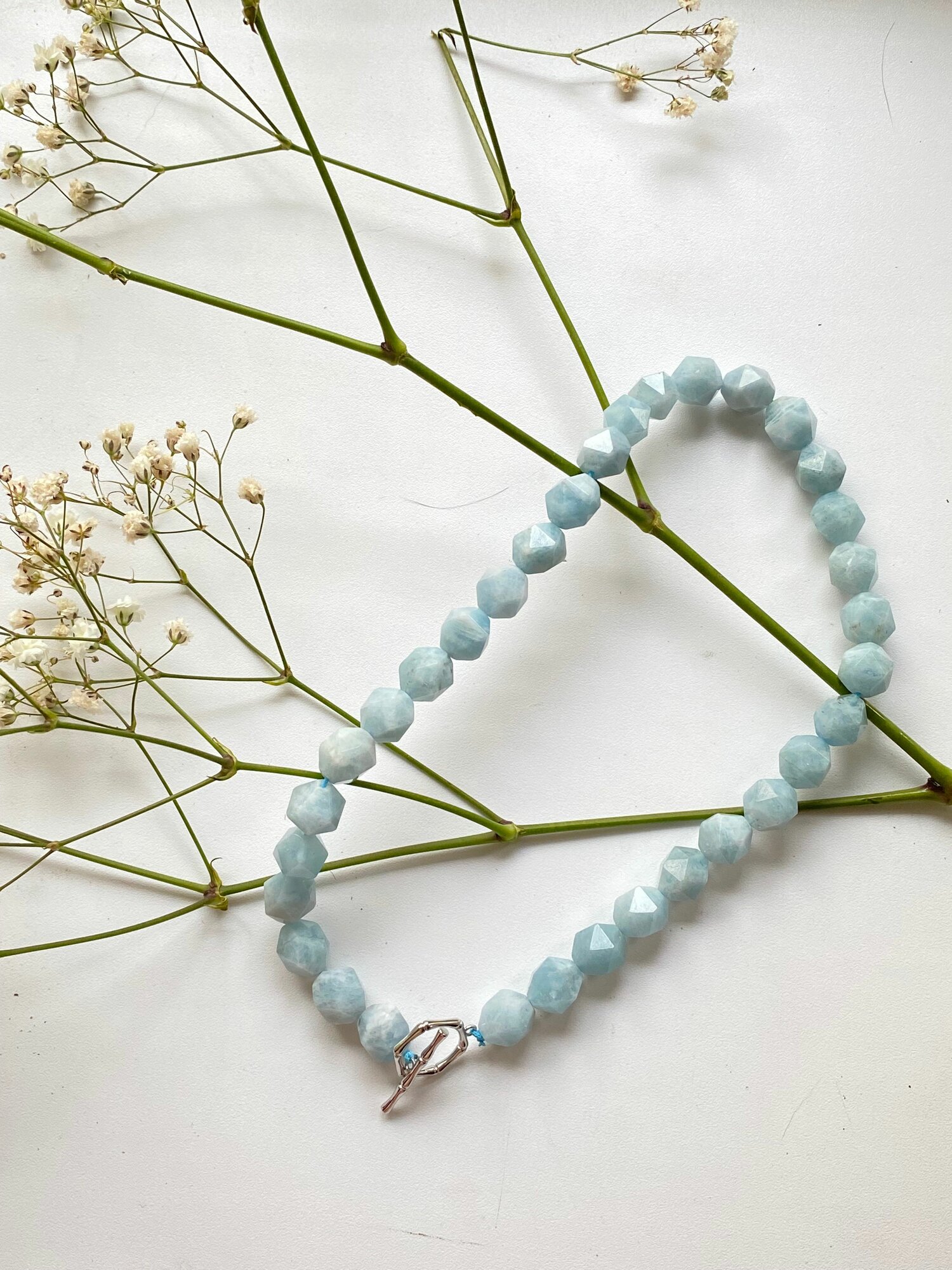 Колье, аквамарин