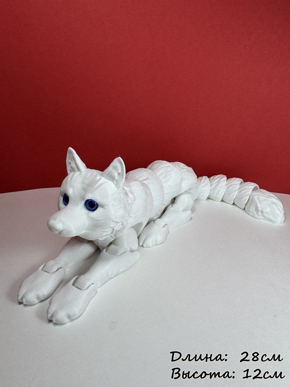 Игрушка шарнирная-подвижная "Большой Серый волк", антистресс, 3D, экологичный пластик PLA, длина 28 см