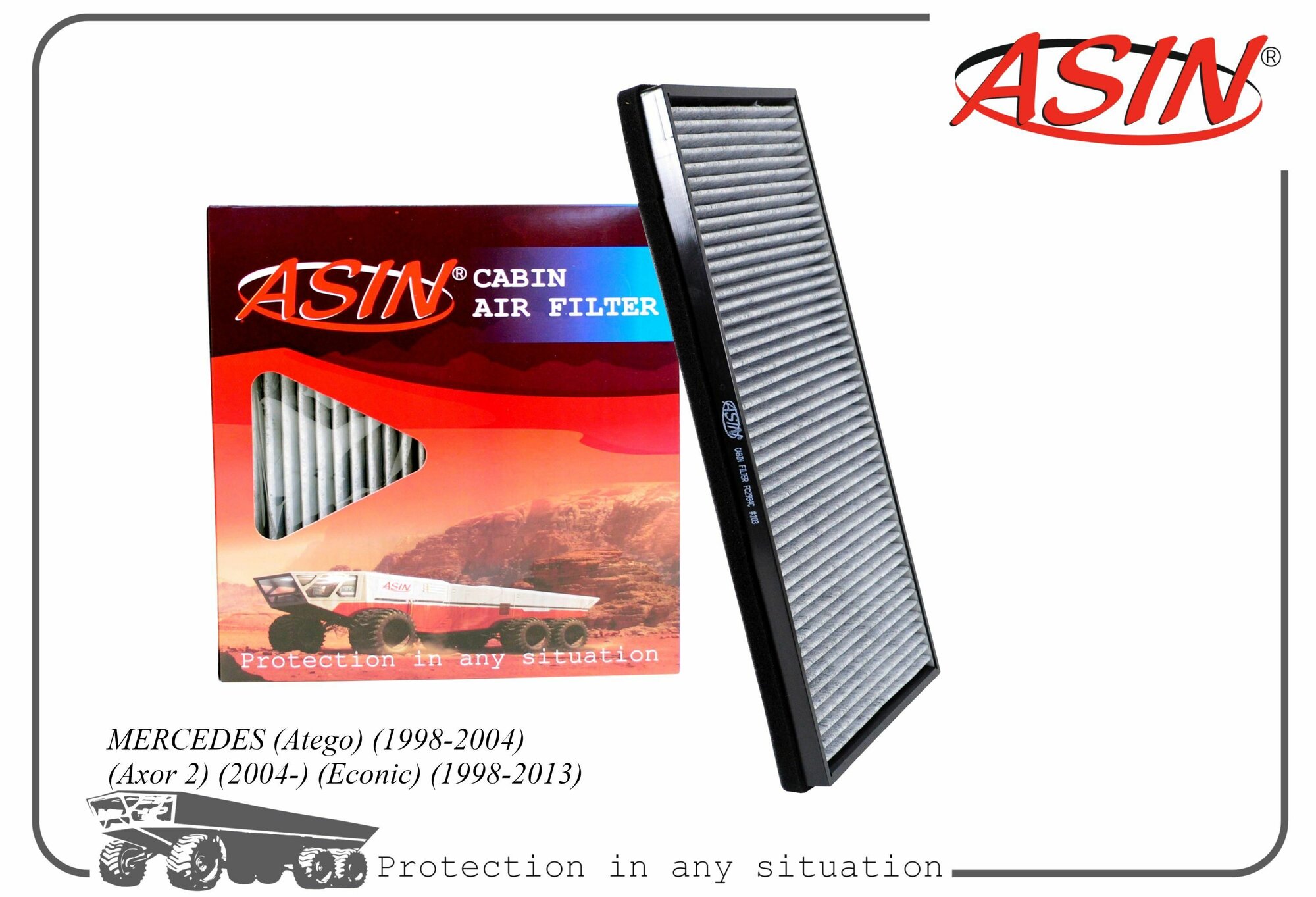 Фильтр салонный угольный для Мерседес Атего, Аксор 2, Эконик ASIN. FC2934C ASIN