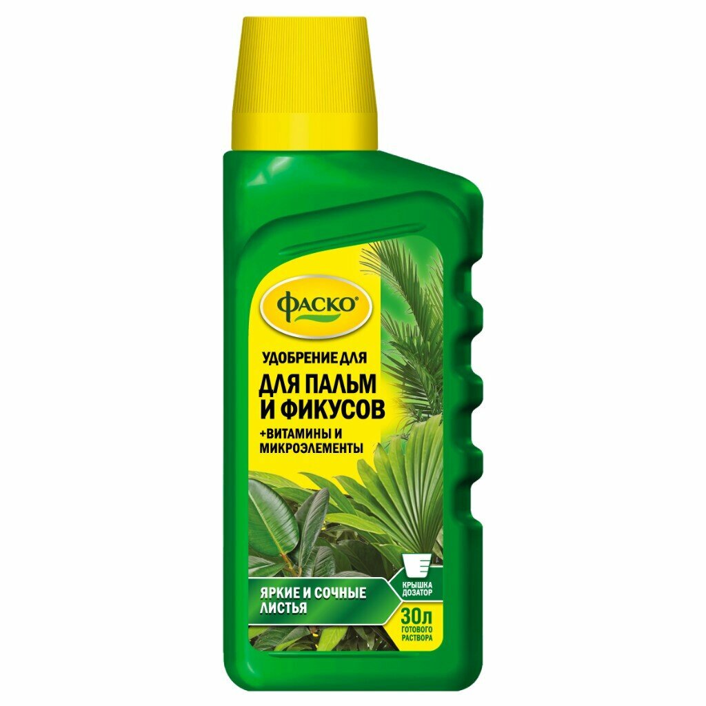 Удобрение для пальм и фикусов Фаско Цветочное Счастье, минеральное, жидкое, 285 мл