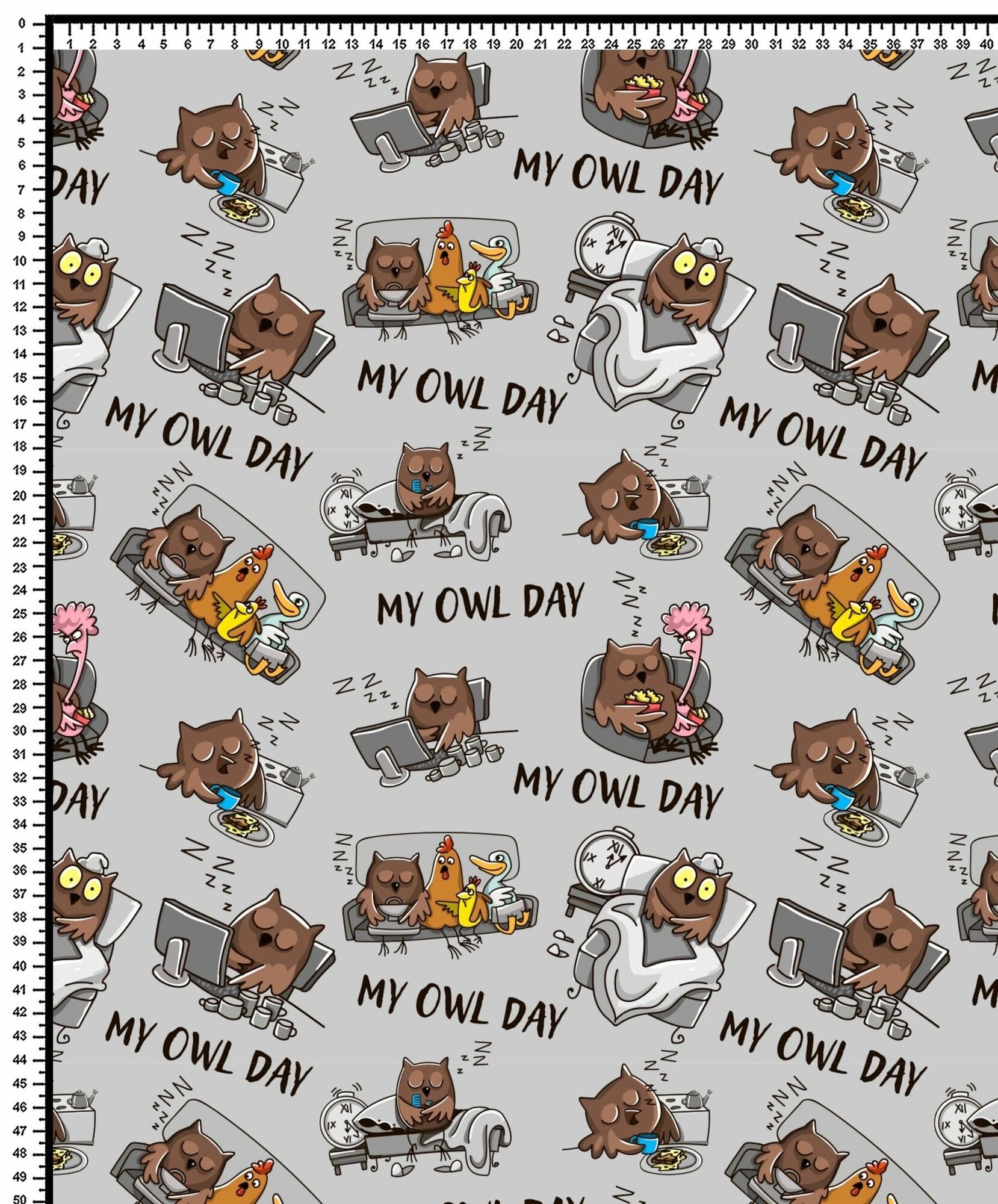 Ткань трикотажная 50 см кулирка с лайкрой печать диджитал