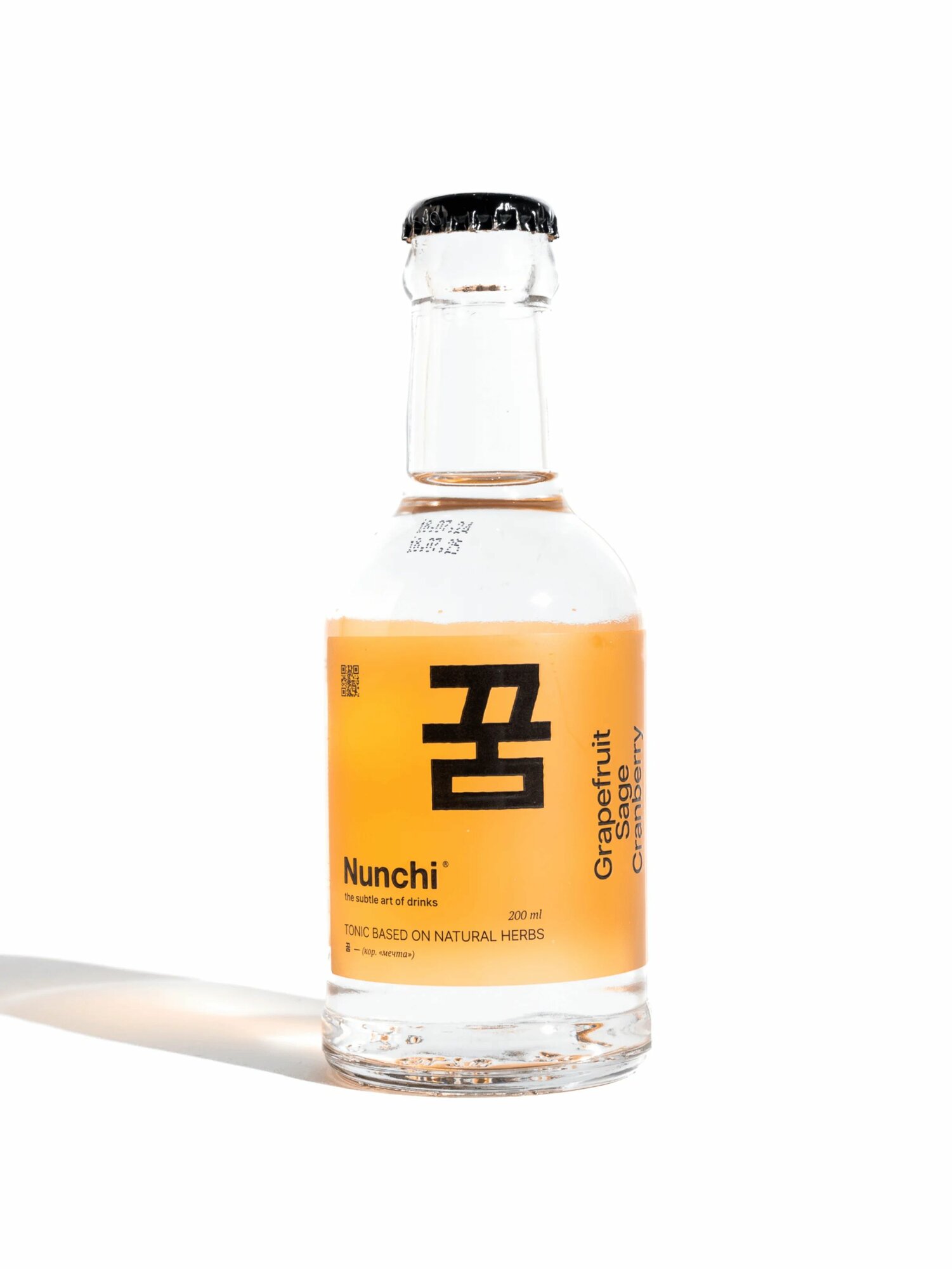 Тоник Nunchi "Мечта" вкус грейпфрута, клюквы и шалфея, натуральный газированный напиток, 200мл х 12 шт, стекло