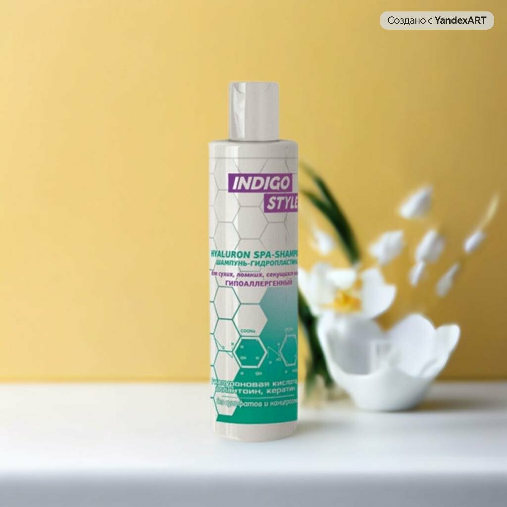 Indigo Шампунь-гидропластика волос гипоаллергенный для сухих волос, 200 мл