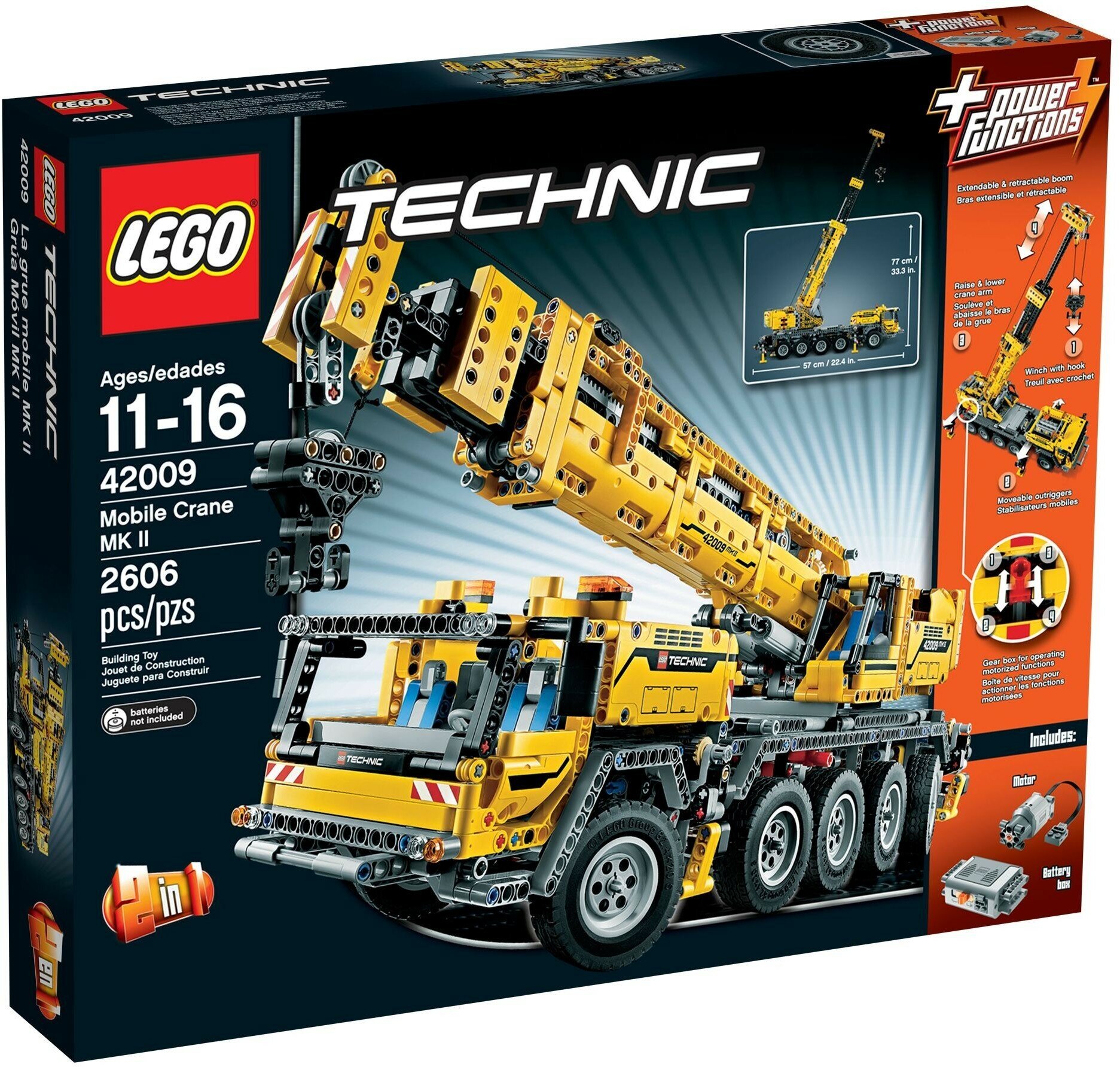 Конструктор LEGO Technic 42009 Передвижной кран MK II, 2606 дет.