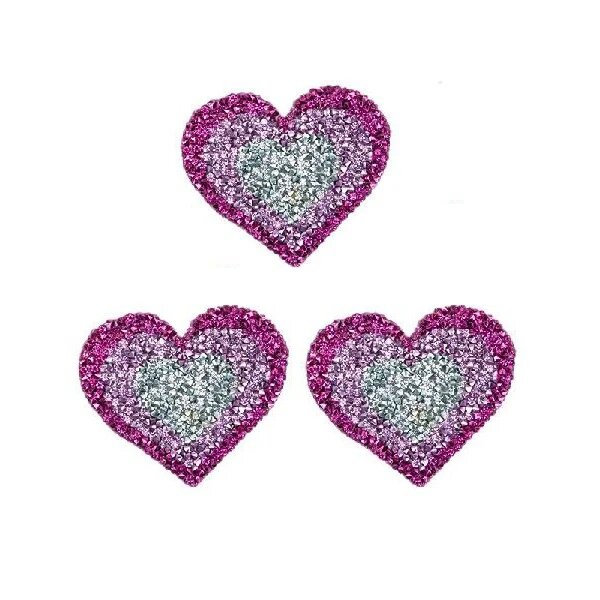 HYZELY Стразовые патчи для одежды 3 шт. Сиреневый, Pink