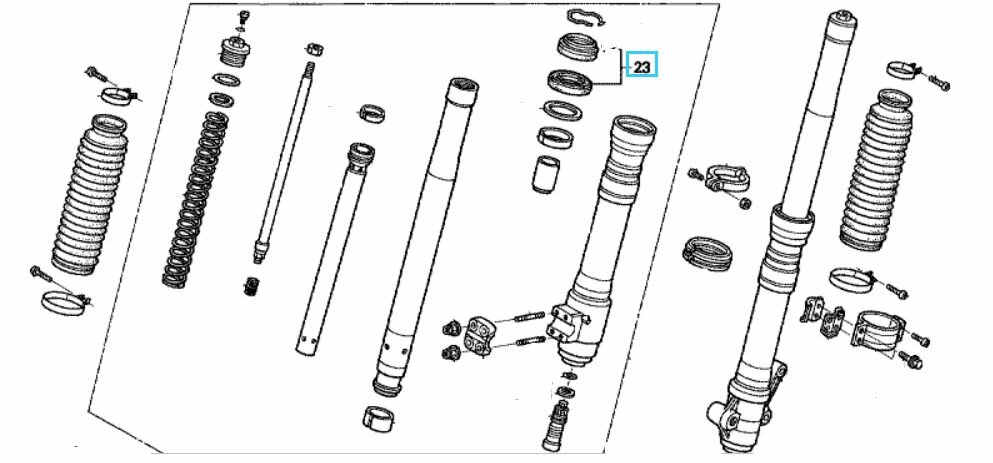 Сальник + пыльник вилки Honda XR250 (Оригинал)
