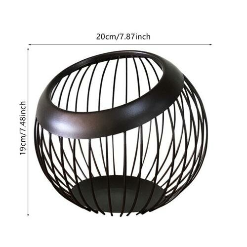 Железное хранение плодовая тарелка дренаж корзина овощная закуска чаша кофе Pod организатор держатель для кухонной столовой Дома Сумки и корзины