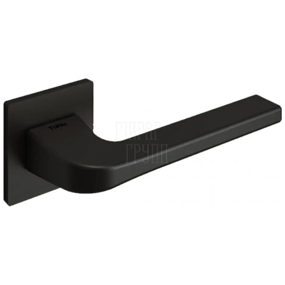 Дверная ручка Tupai "Supra" 3097 5S Q (на тонком основании 5 мм) черный