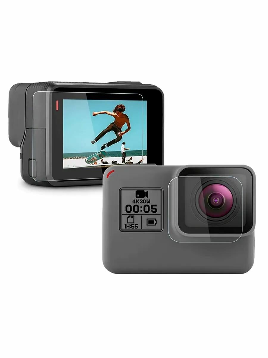 Пленка защитная на экран для экшн-камеры GoPro 5,6,7, ультра-тонкая